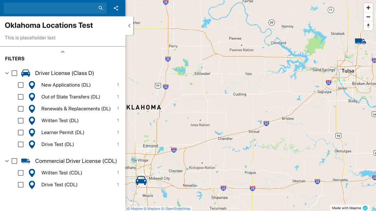 Driving & Auto Locations | Interactive Map