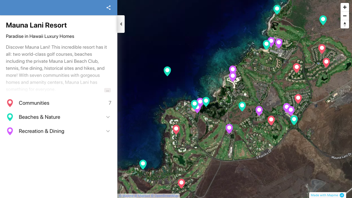 Mauna Lani Resort | Interactive Map