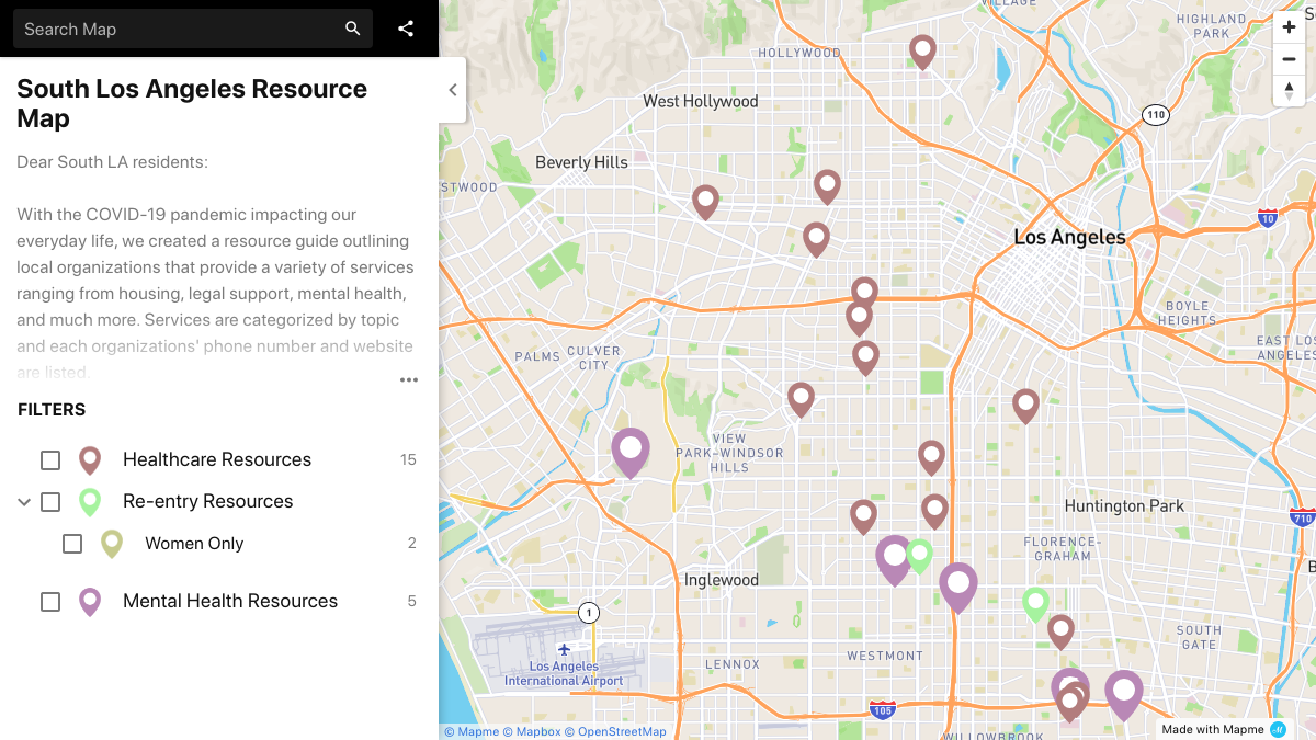South Los Angeles Resource Map | Interactive Map