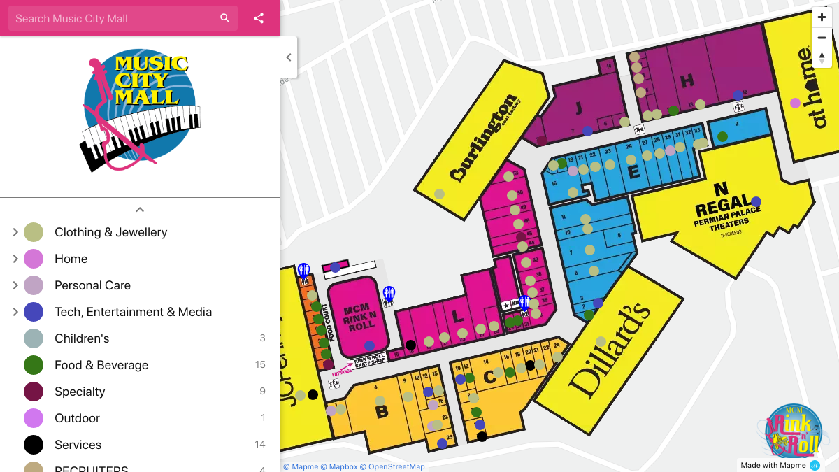 Music City Mall | Interactive Map