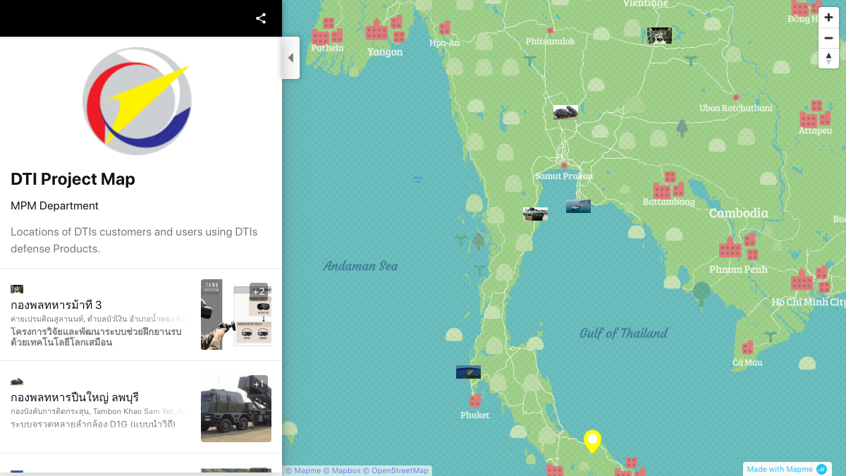 DTI Project Management | Interactive Map