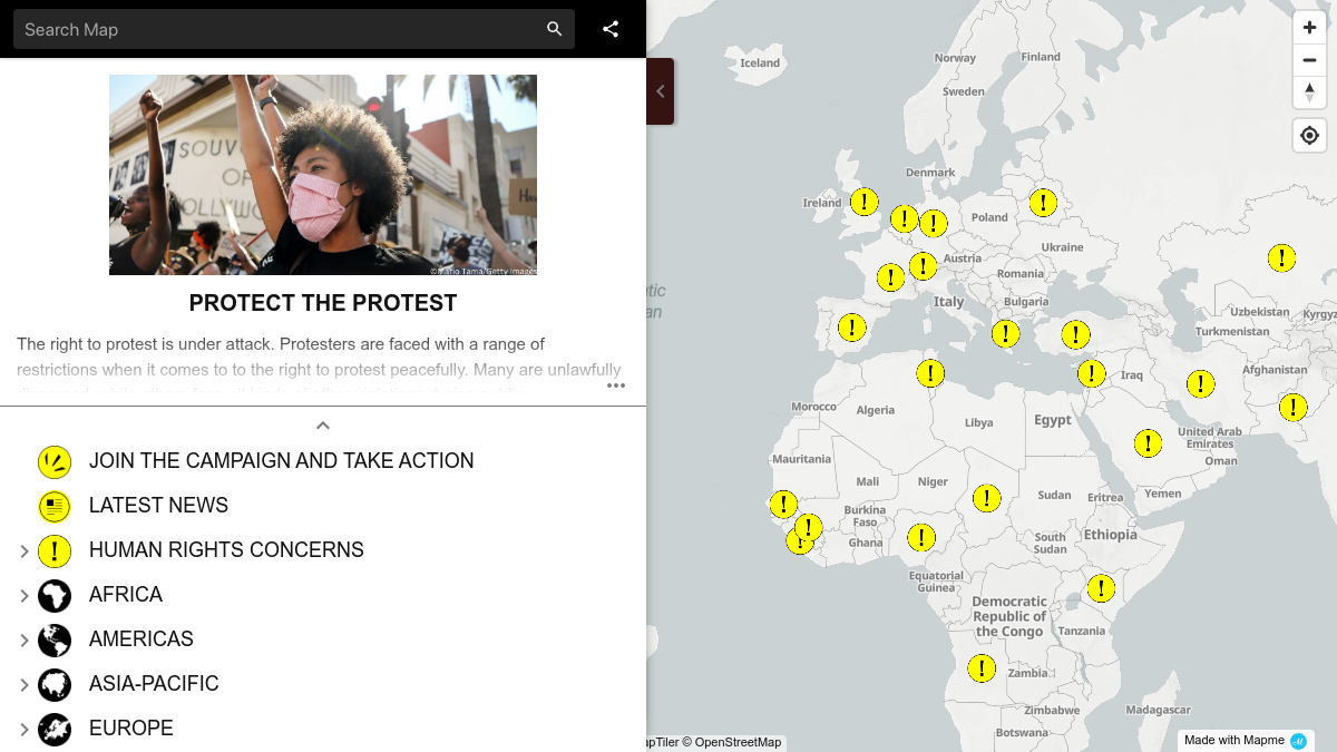 PROTECT THE PROTEST | Interactive Map